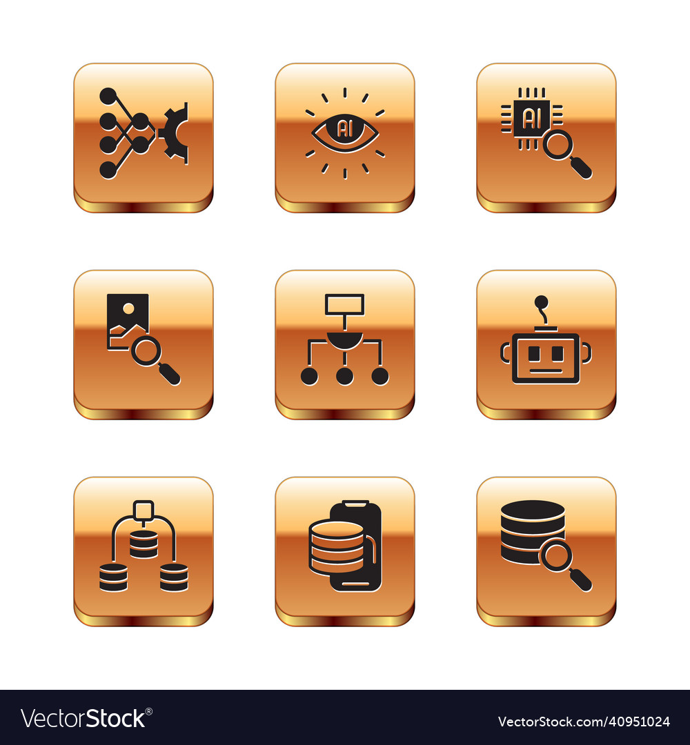 Set neural network server data cloud technology Vector Image Set neural network server data cloud technology Vector Image