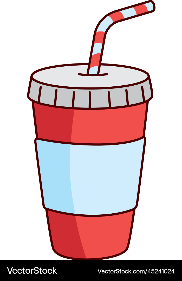 Soda drink take away Royalty Free Vector Image