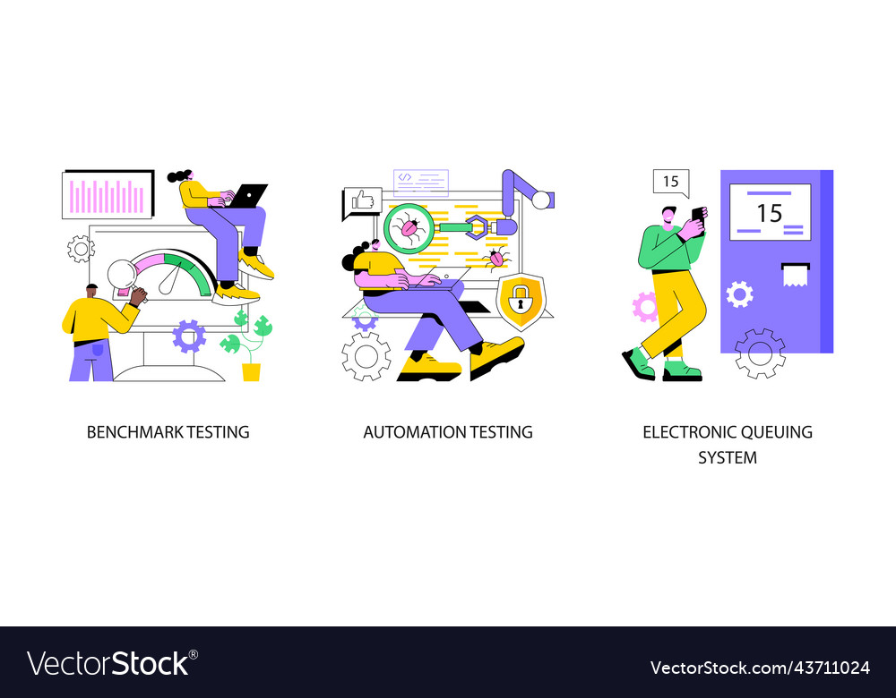 Software implementation abstract concept Vector Image