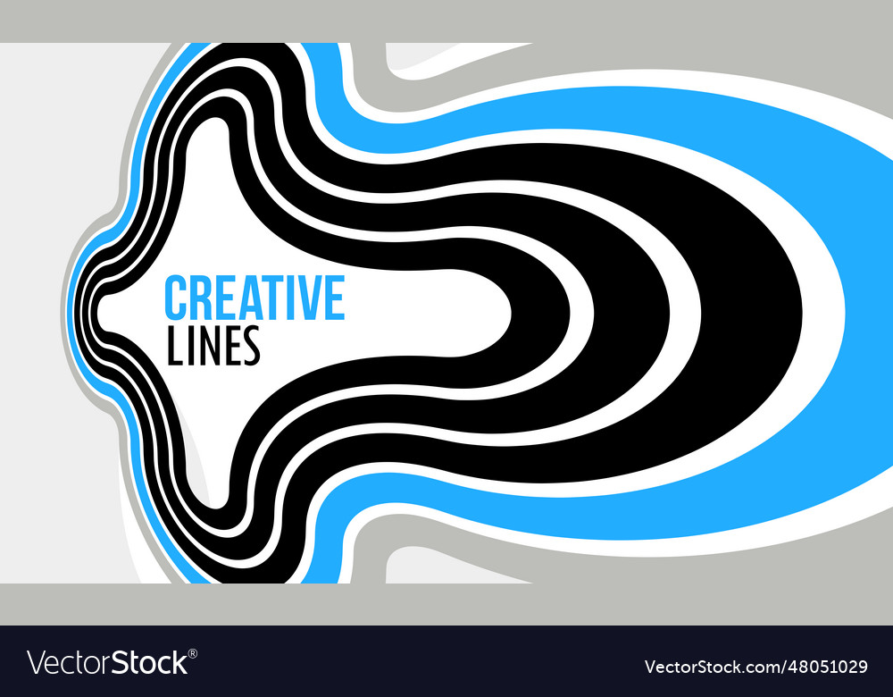 Creative Lines Abstract Background 3d Perspective Vector Image
