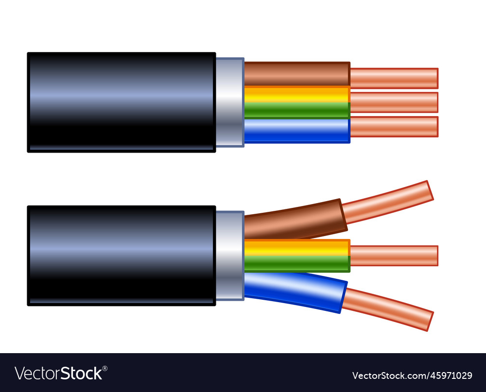 Electrical cable Royalty Free Vector Image - VectorStock