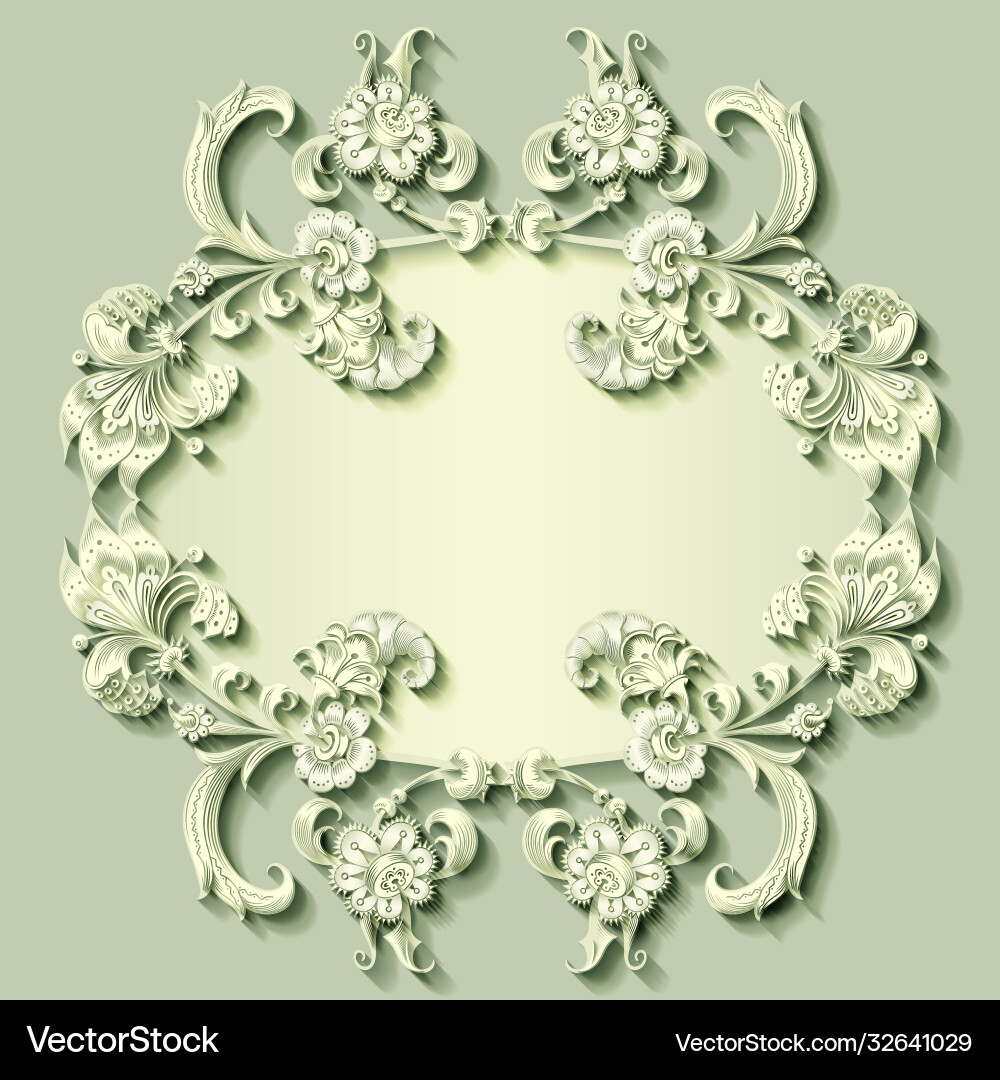 Floral vintage border Royalty Free Vector Image