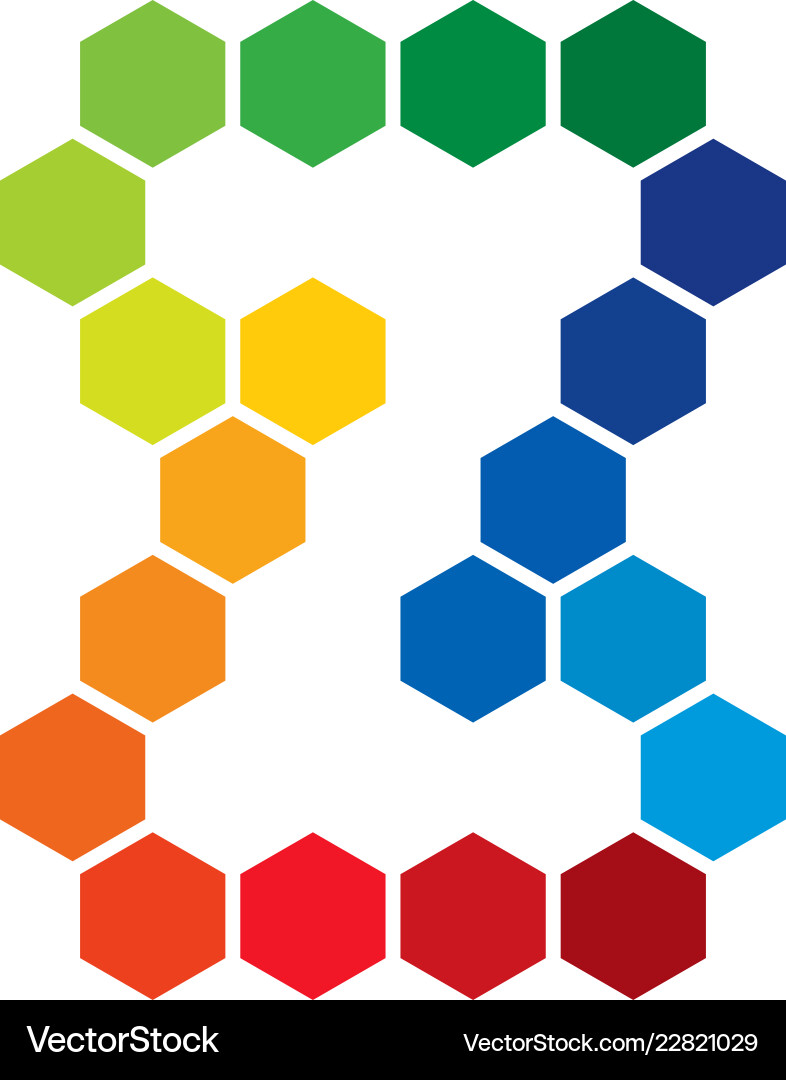 Hexagon letter z logo icon design Royalty Free Vector Image