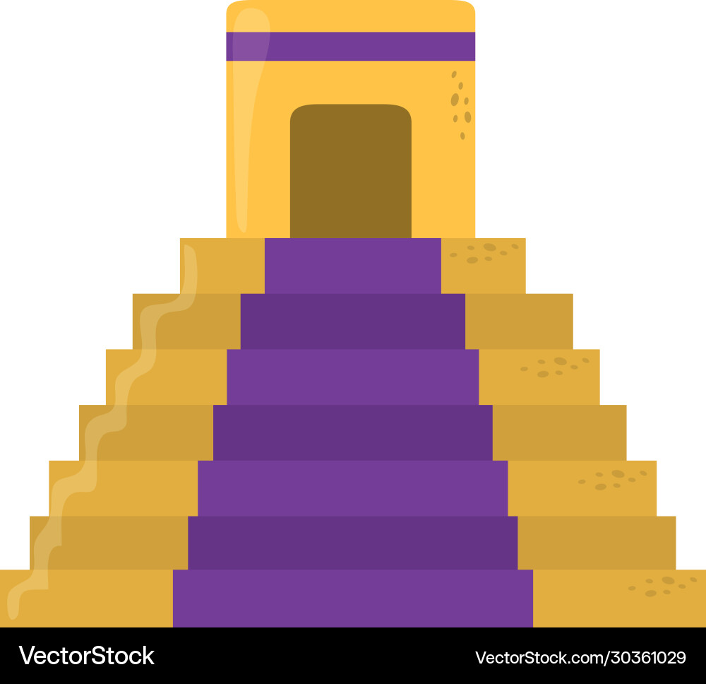 Mexican pyramid antique temple cinco de mayo Vector Image