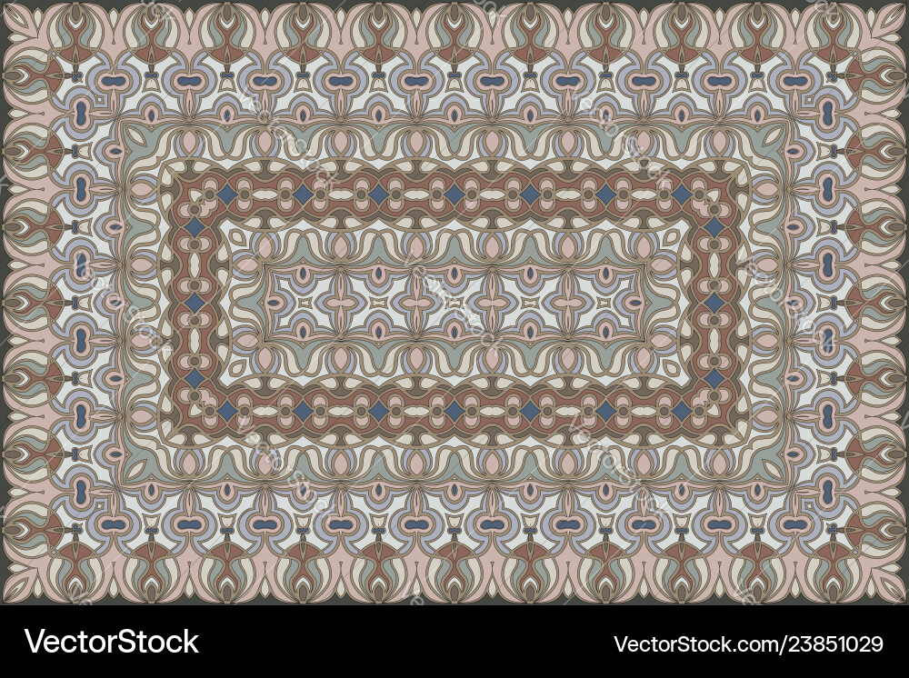 Persian colored carpet Royalty Free Vector Image