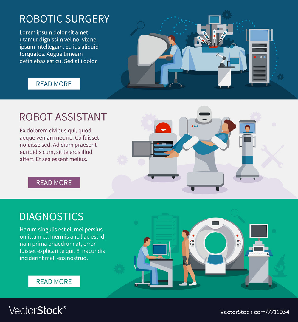 Bionic banners set Royalty Free Vector Image - VectorStock