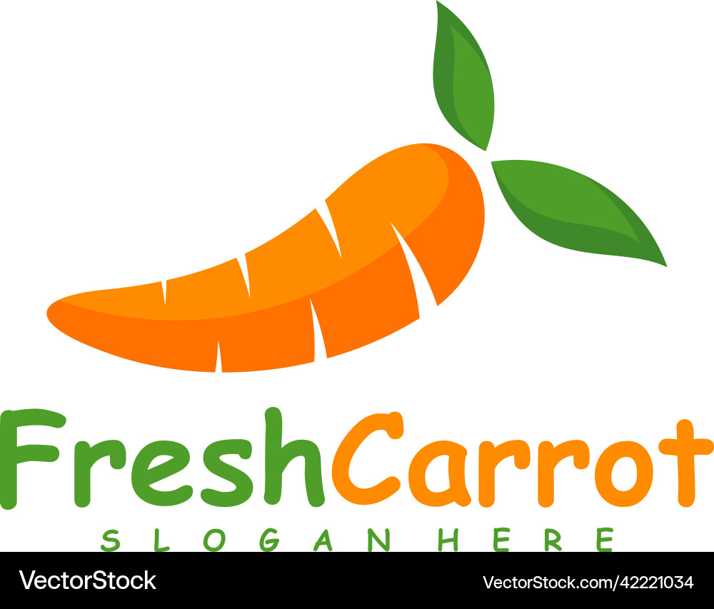 Carrot logo design creative Royalty Free Vector Image
