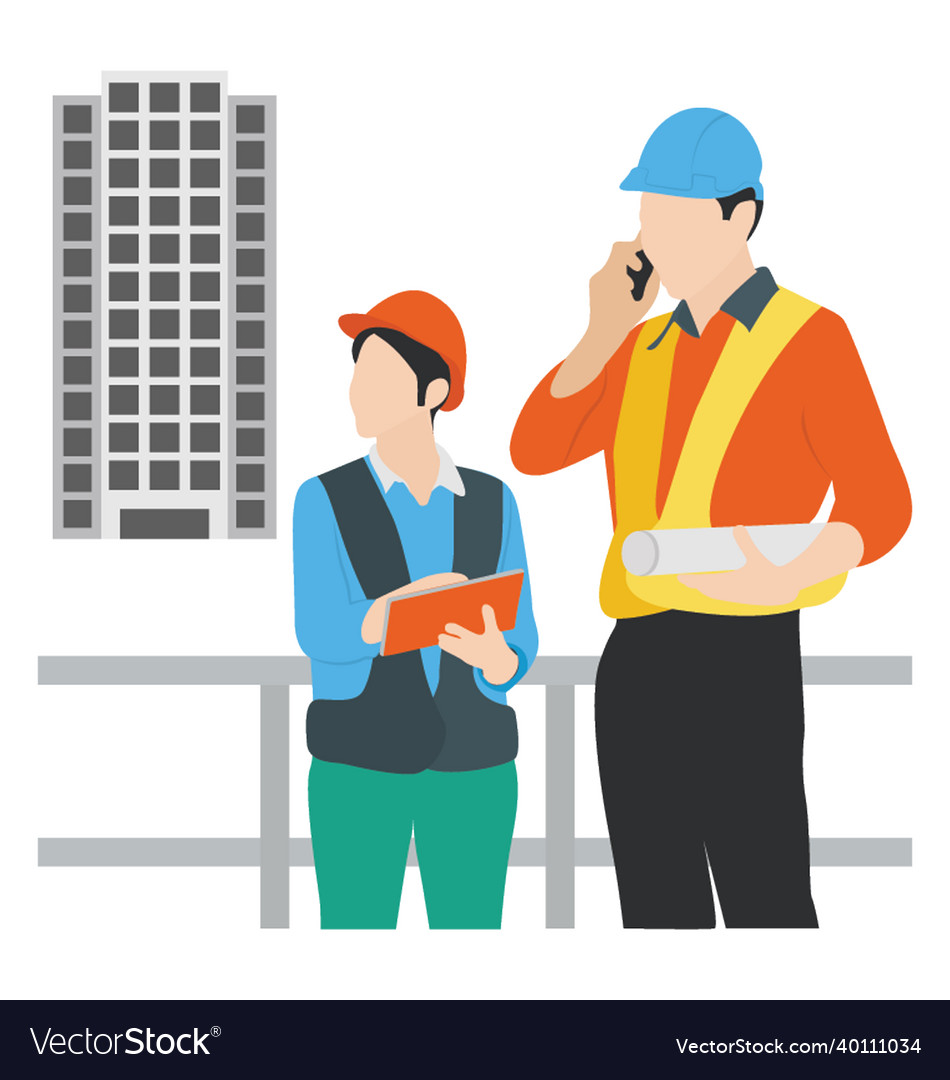 Construction supervisor Royalty Free Vector Image