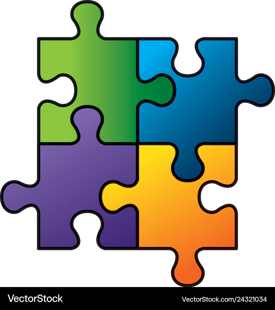Puzzle attached solution icon Royalty Free Vector Image