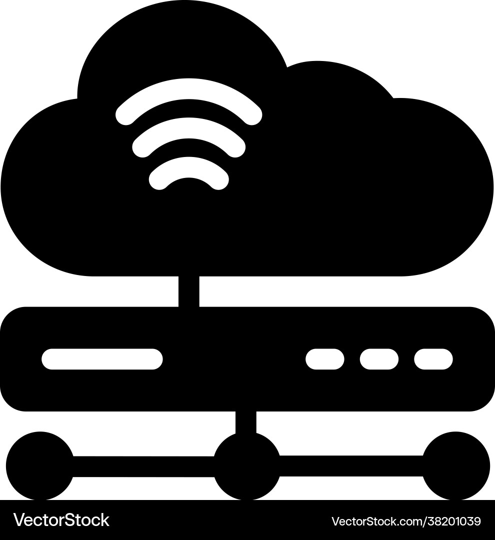 Cloud server sharing Royalty Free Vector Image