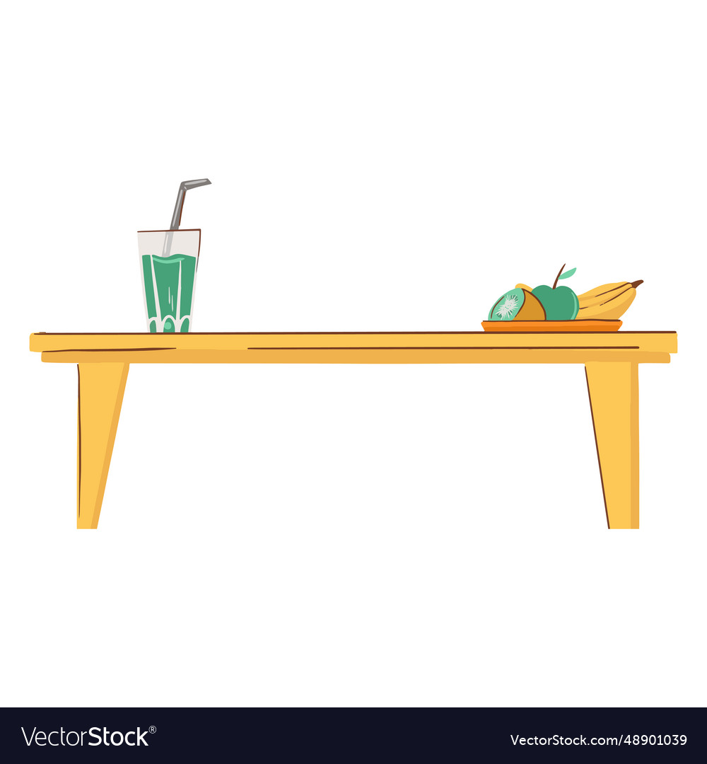 Kitchen table flat Royalty Free Vector Image - VectorStock
