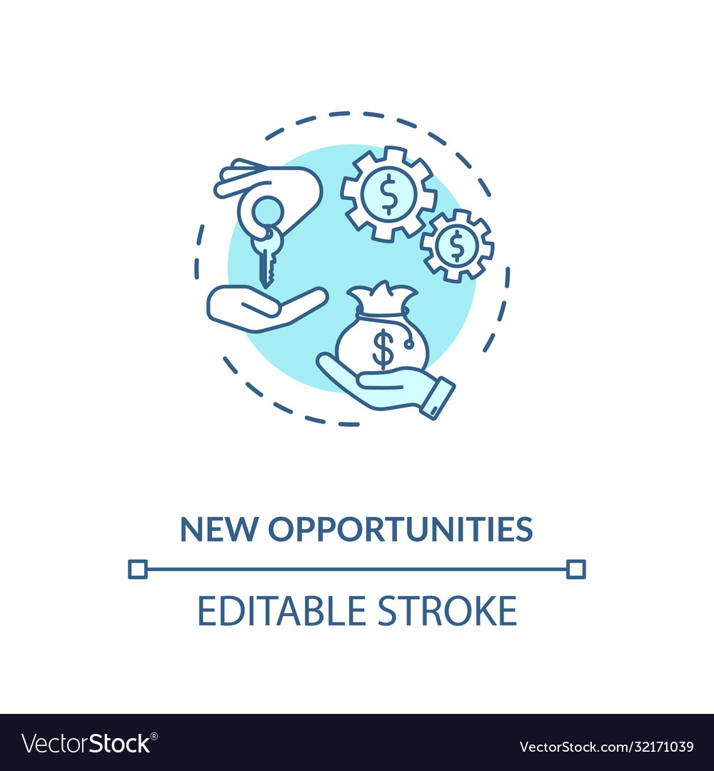 New opportunities turquoise concept icon Vector Image New opportunities turquoise concept icon Vector Image