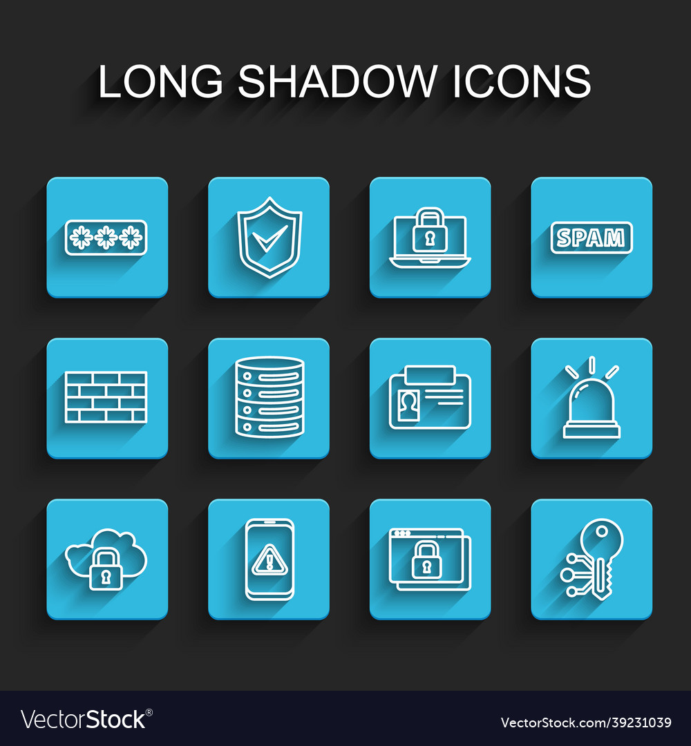 Set line cloud computing lock password protection Vector Image Set line cloud computing lock password protection Vector Image