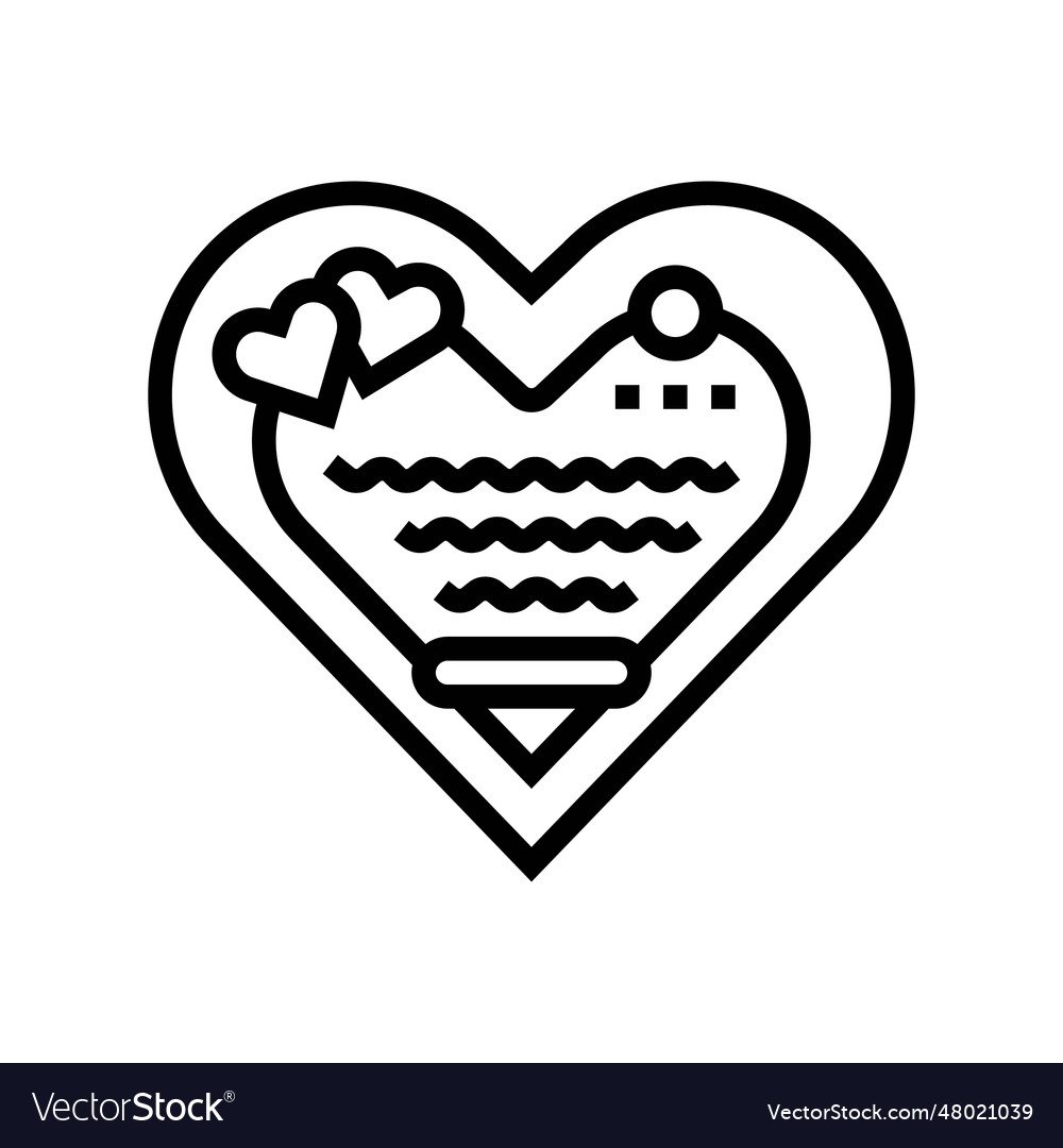 Valentine card love line icon Royalty Free Vector Image Valentine card love line icon Royalty Free Vector Image