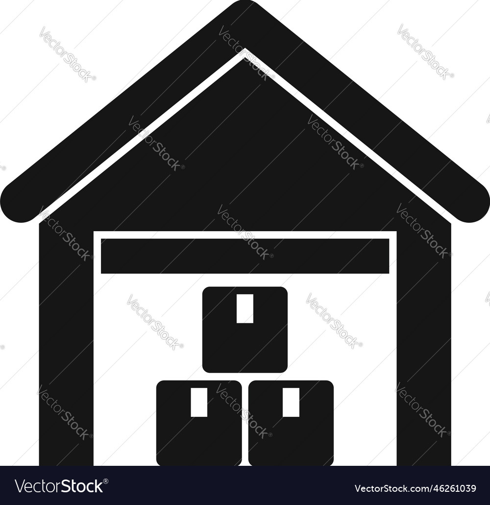 Warehouse stack icon simple return box Royalty Free Vector