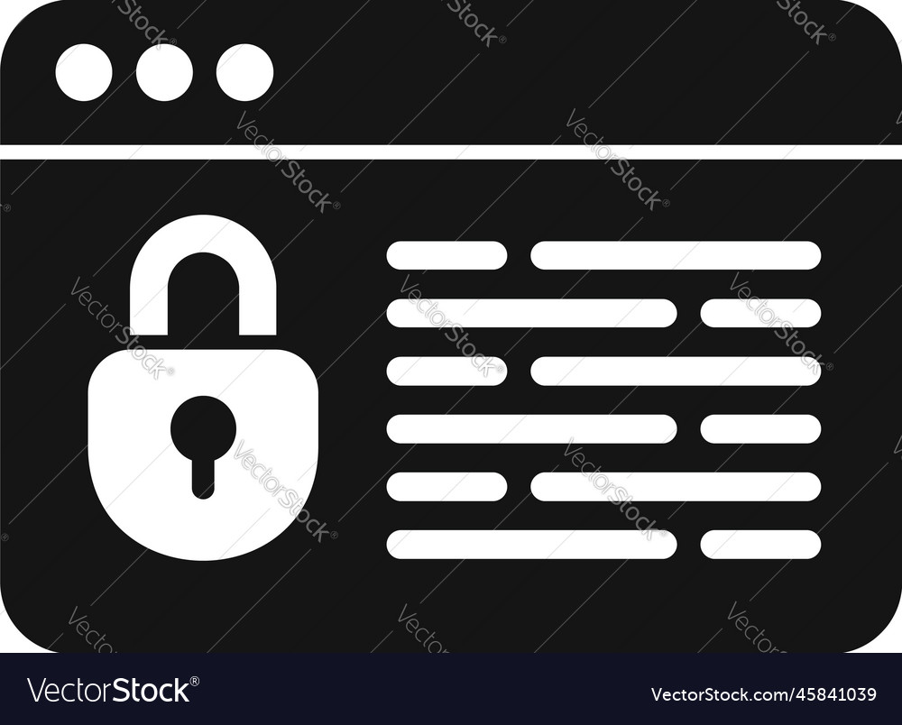 Web Ssl Certificate Icon Simple Safe Data Vector Image