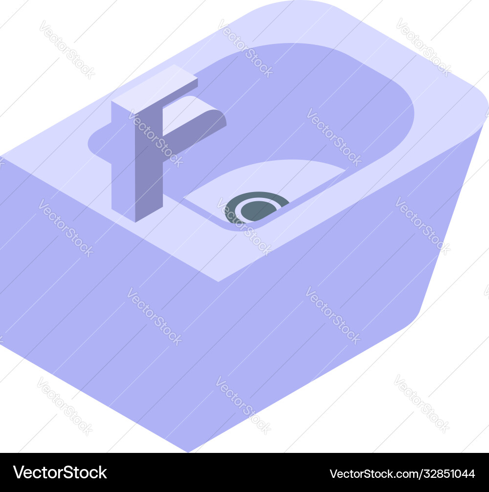 Domestic bidet icon isometric style Royalty Free Vector