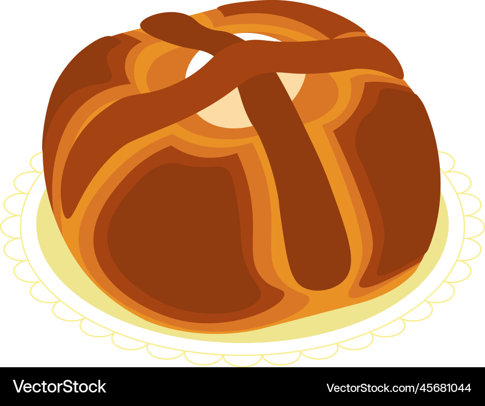 Portuguese easter bread folar de pascoa Royalty Free Vector