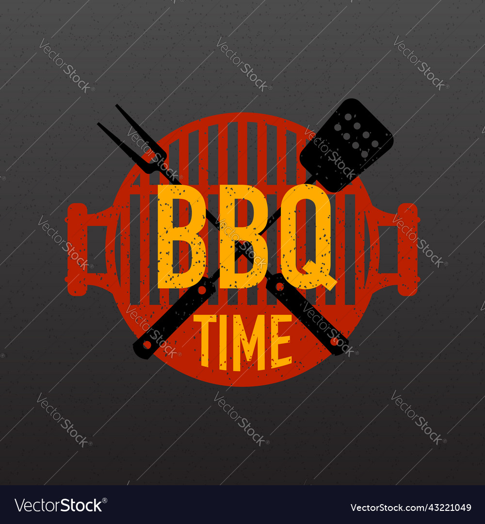 Bbq time party barbecue or grill tool Royalty Free Vector