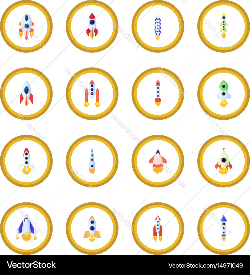 Rocket icon circle Royalty Free Vector Image - VectorStock
