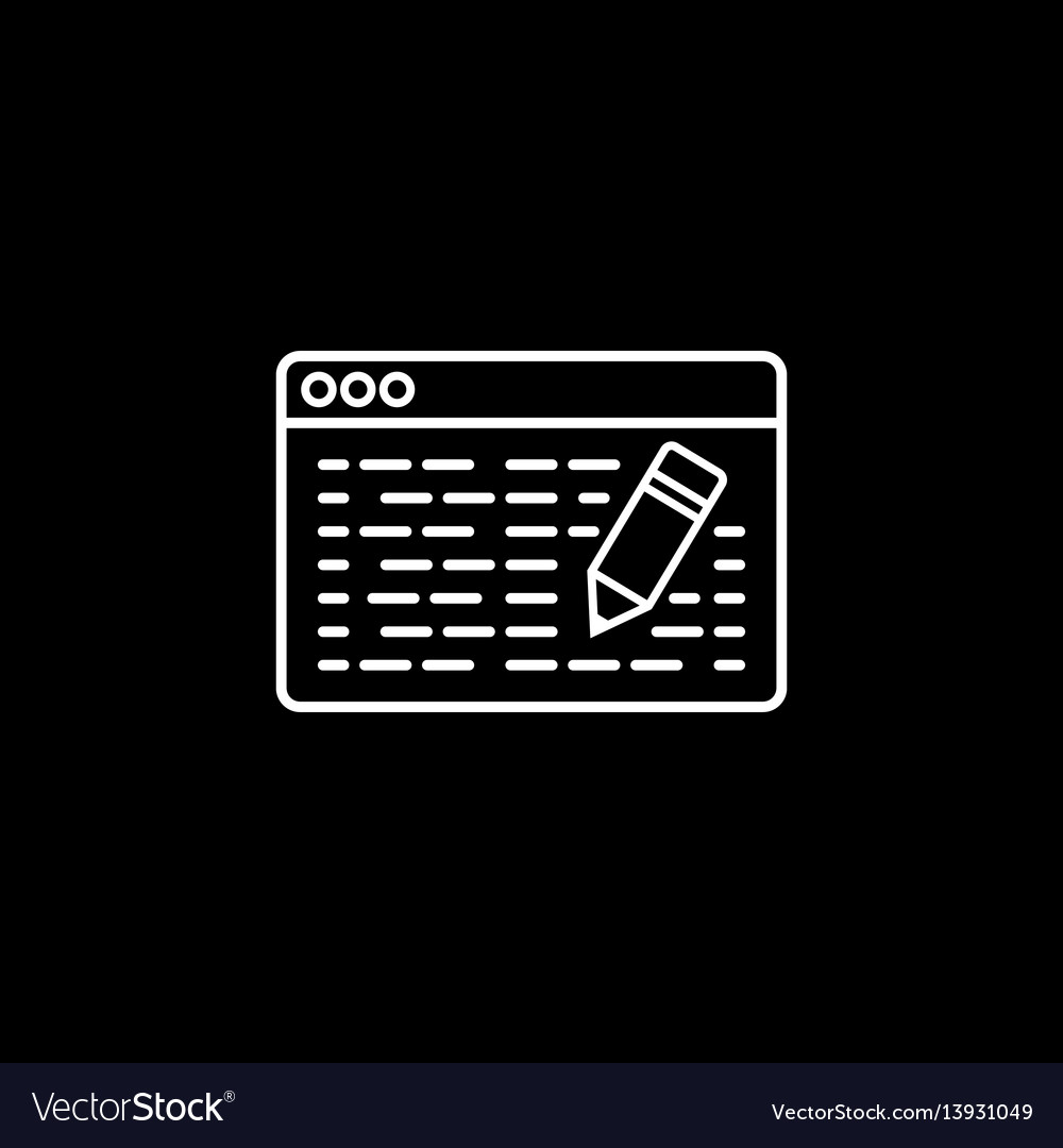 Seo copywriting line icon Royalty Free Vector Image