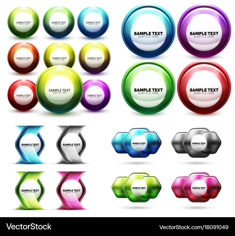 Set of abstract techno minimal icons Royalty Free Vector