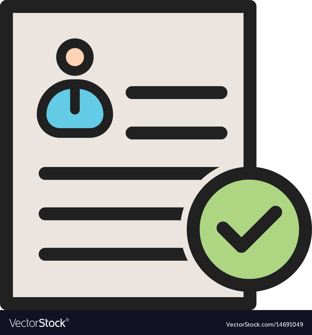 Valid user profile Royalty Free Vector Image - VectorStock