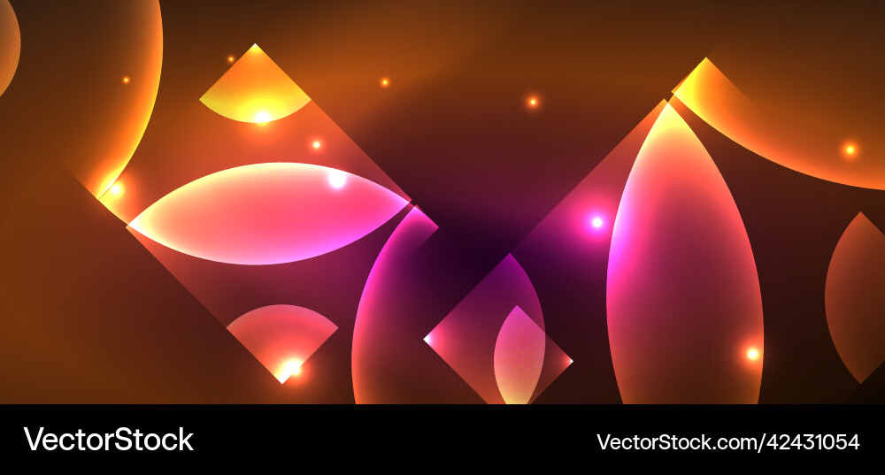 Abstract background with neon glowing light Vector Image