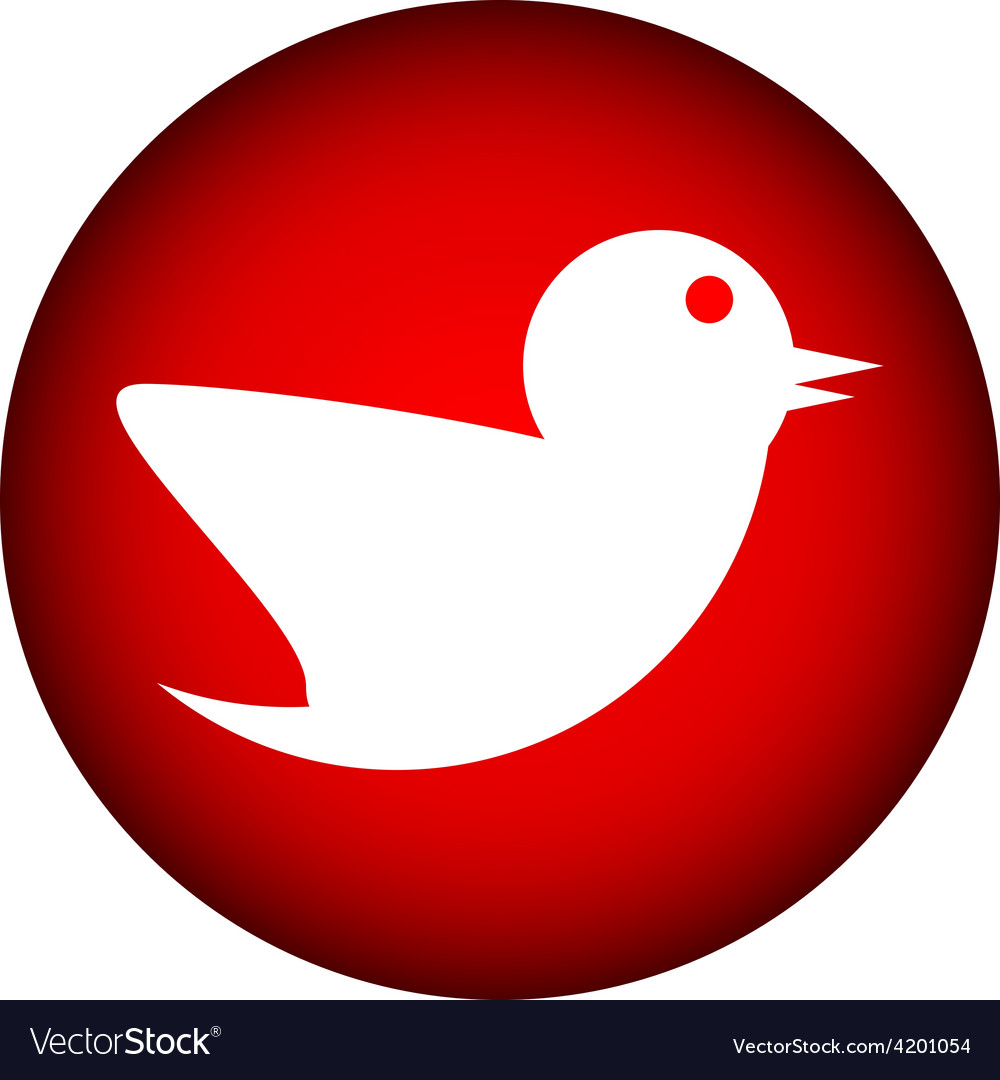 Bird button Royalty Free Vector Image - VectorStock