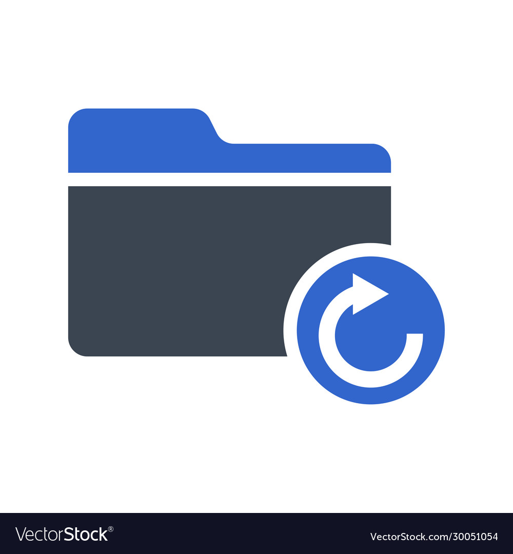 Folder loading icon Royalty Free Vector Image - VectorStock