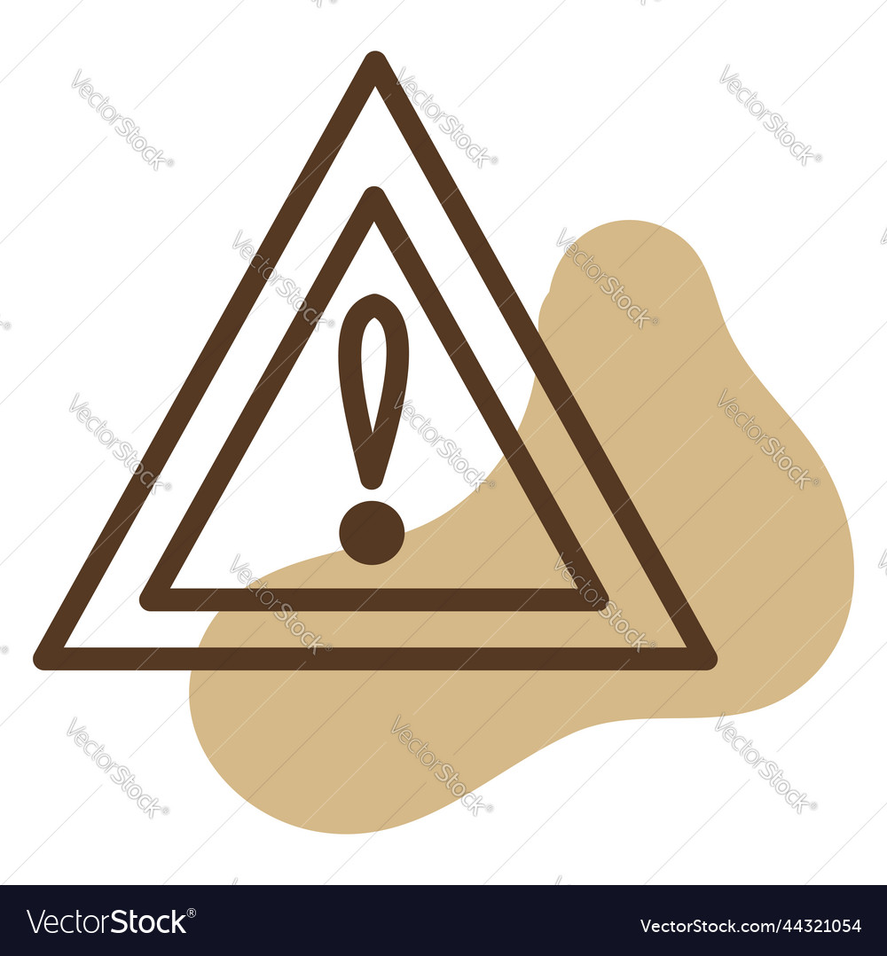 Warning sign on a white background Royalty Free Vector Image