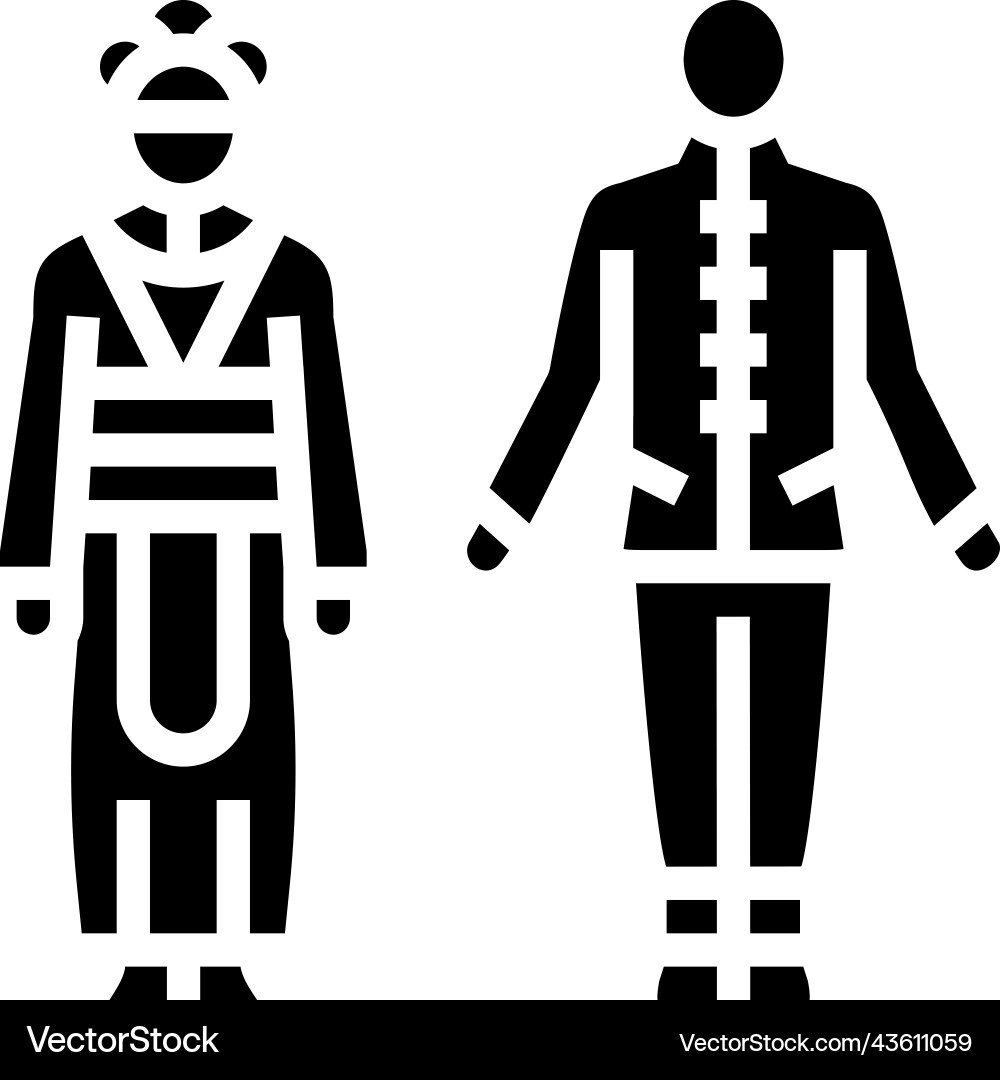 China national clothes glyph icon Royalty Free Vector Image