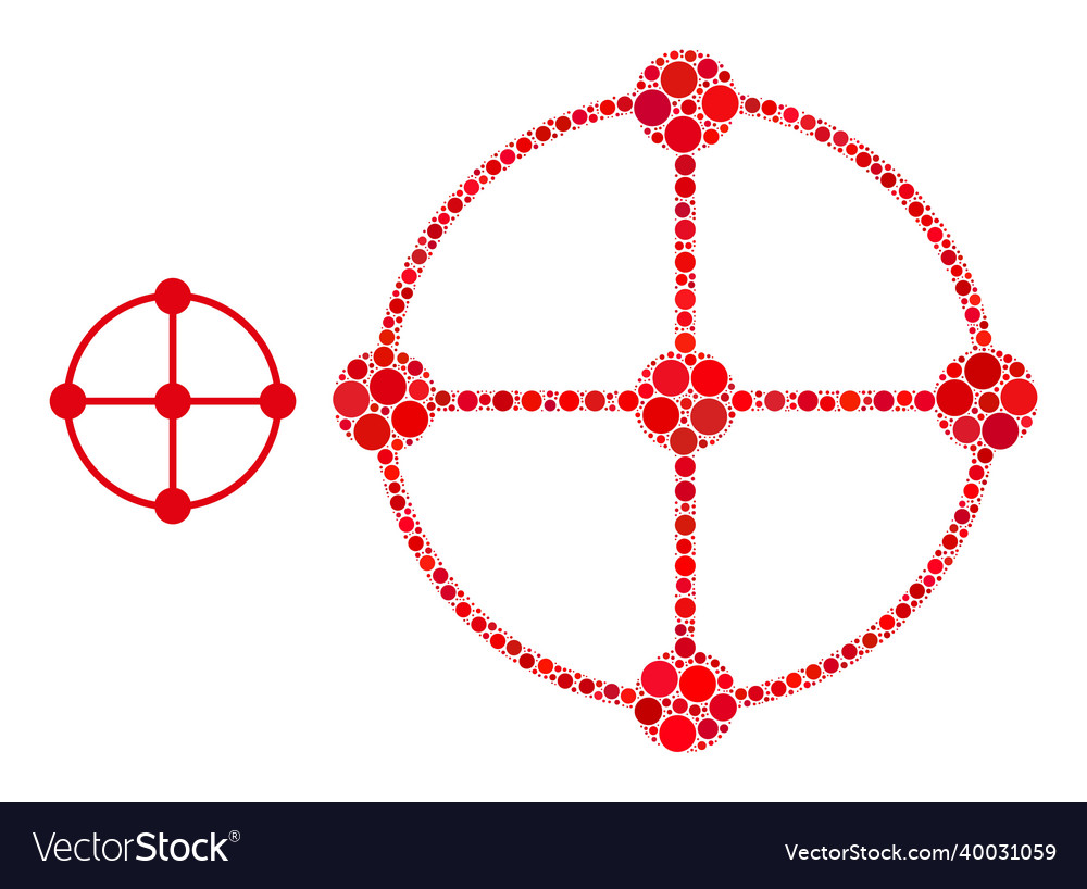 Circle grid nodes collage of dots Royalty Free Vector Image Circle grid nodes collage of dots Royalty Free Vector Image