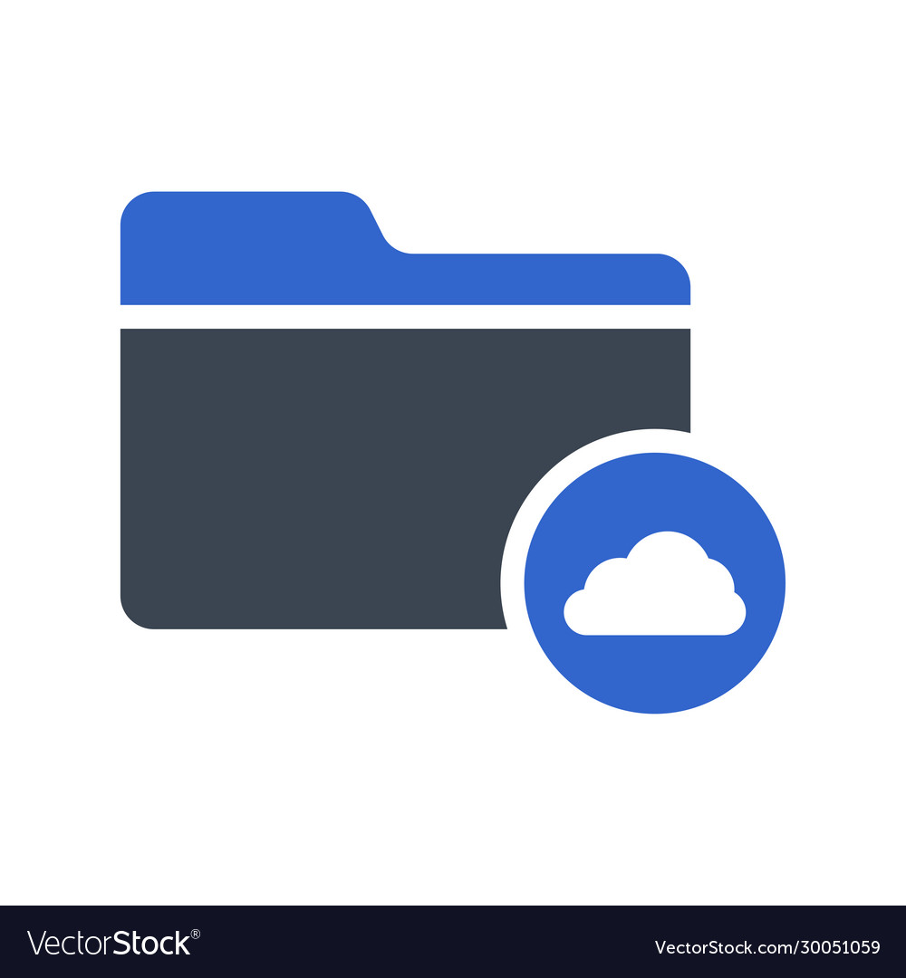 Cloud folder icon Royalty Free Vector Image - VectorStock