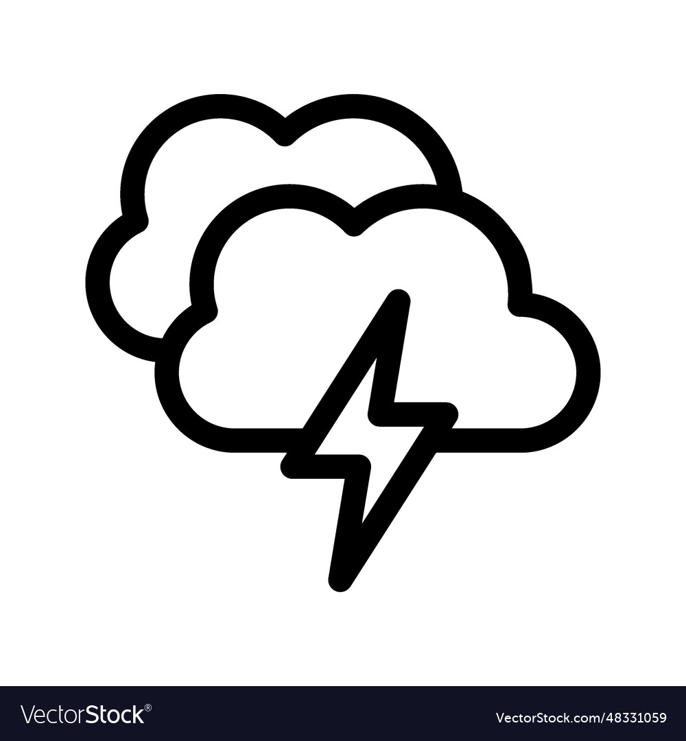 Thunder cloud icon Royalty Free Vector Image - VectorStock