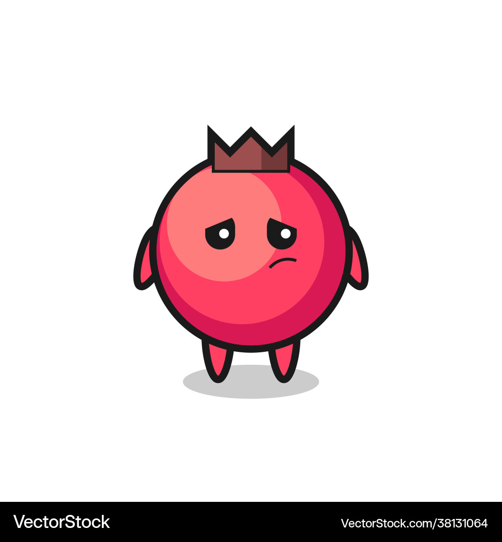 Lazy gesture cranberry cartoon character Vector Image