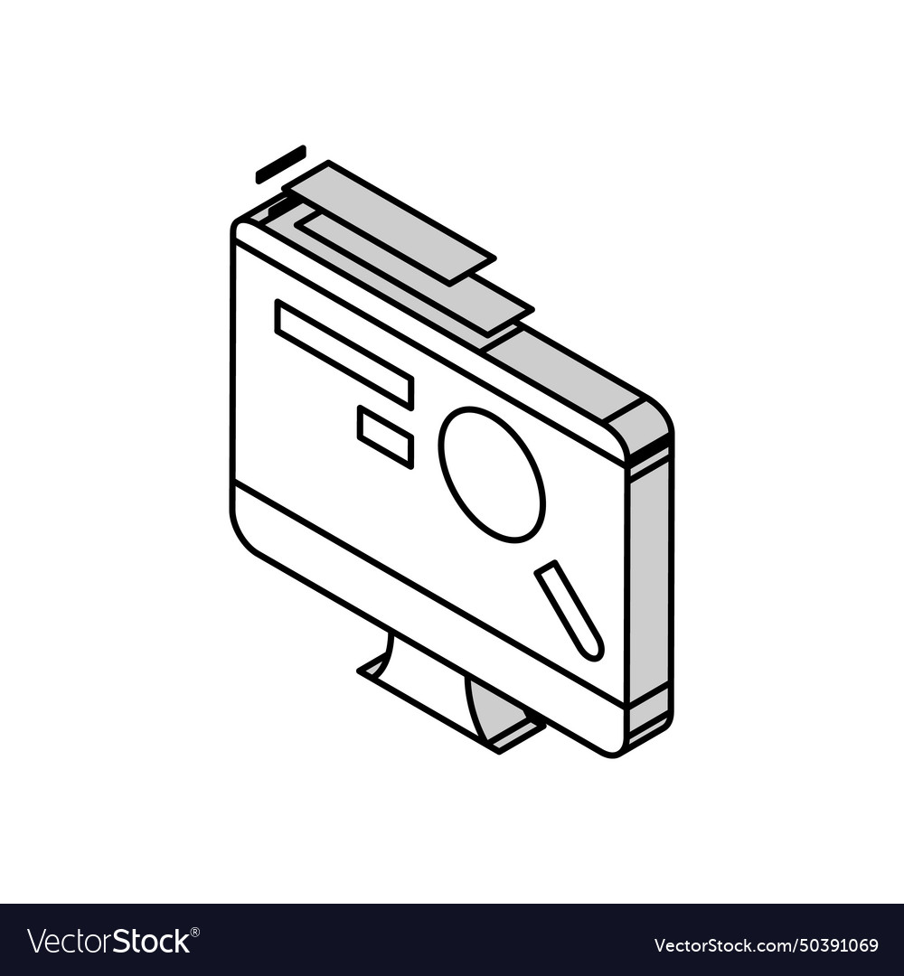 Data checking isometric icon Royalty Free Vector Image