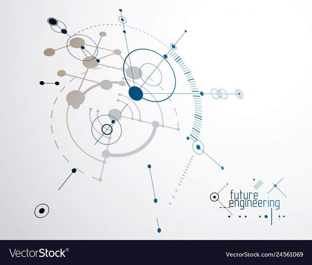 Engineering technological wallpaper made Vector Image
