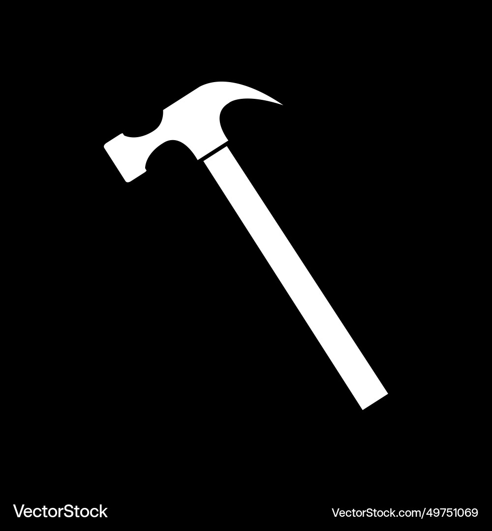 Hammer icon logo image Royalty Free Vector Image