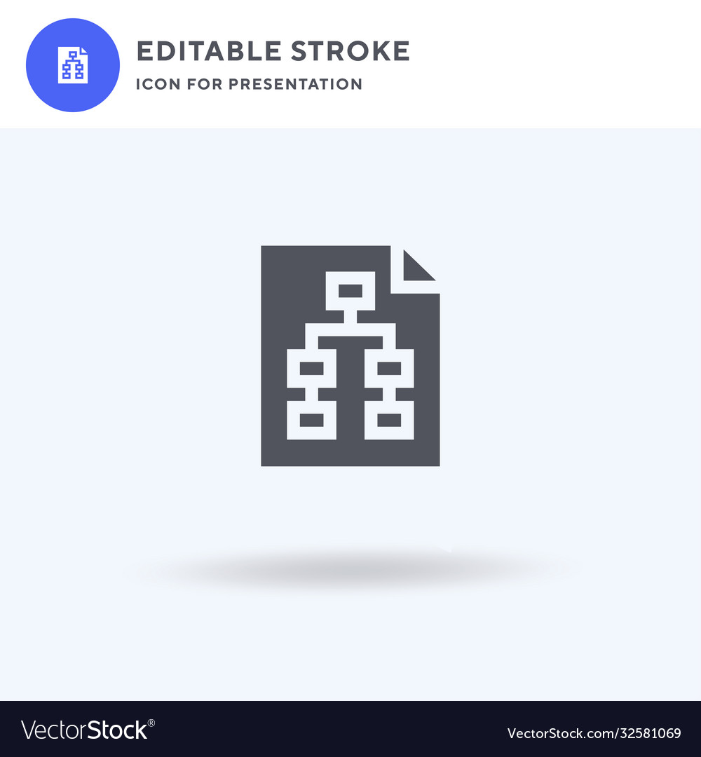 Planning icon filled flat sign solid Royalty Free Vector