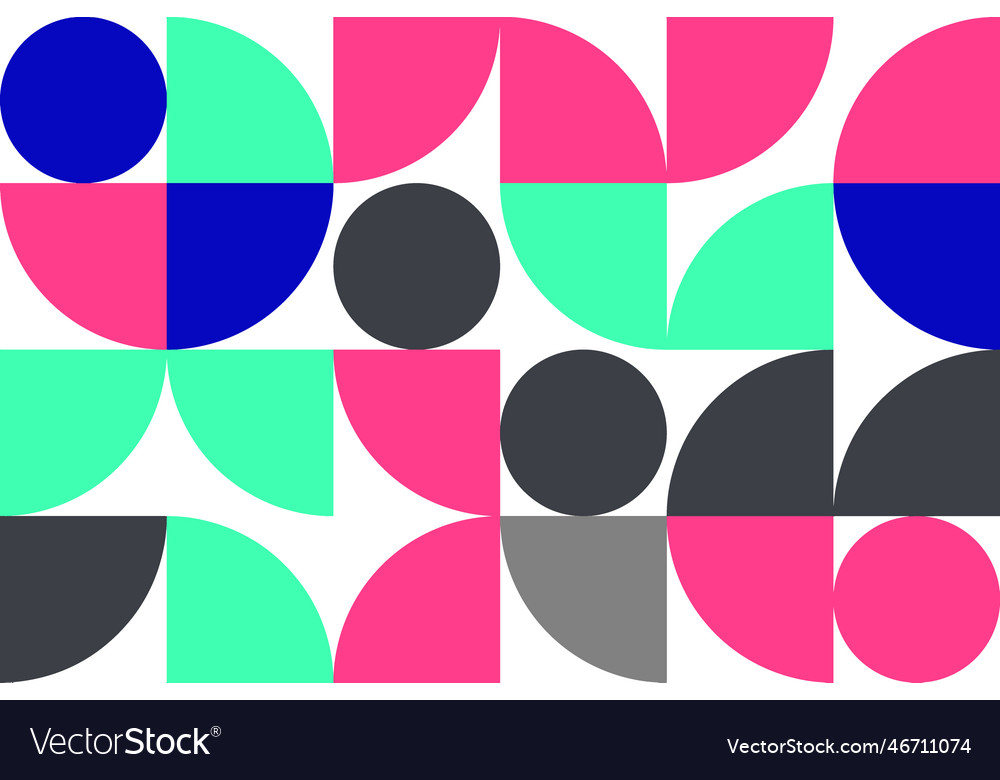Bauhaus abstract geometric pattern background Vector Image