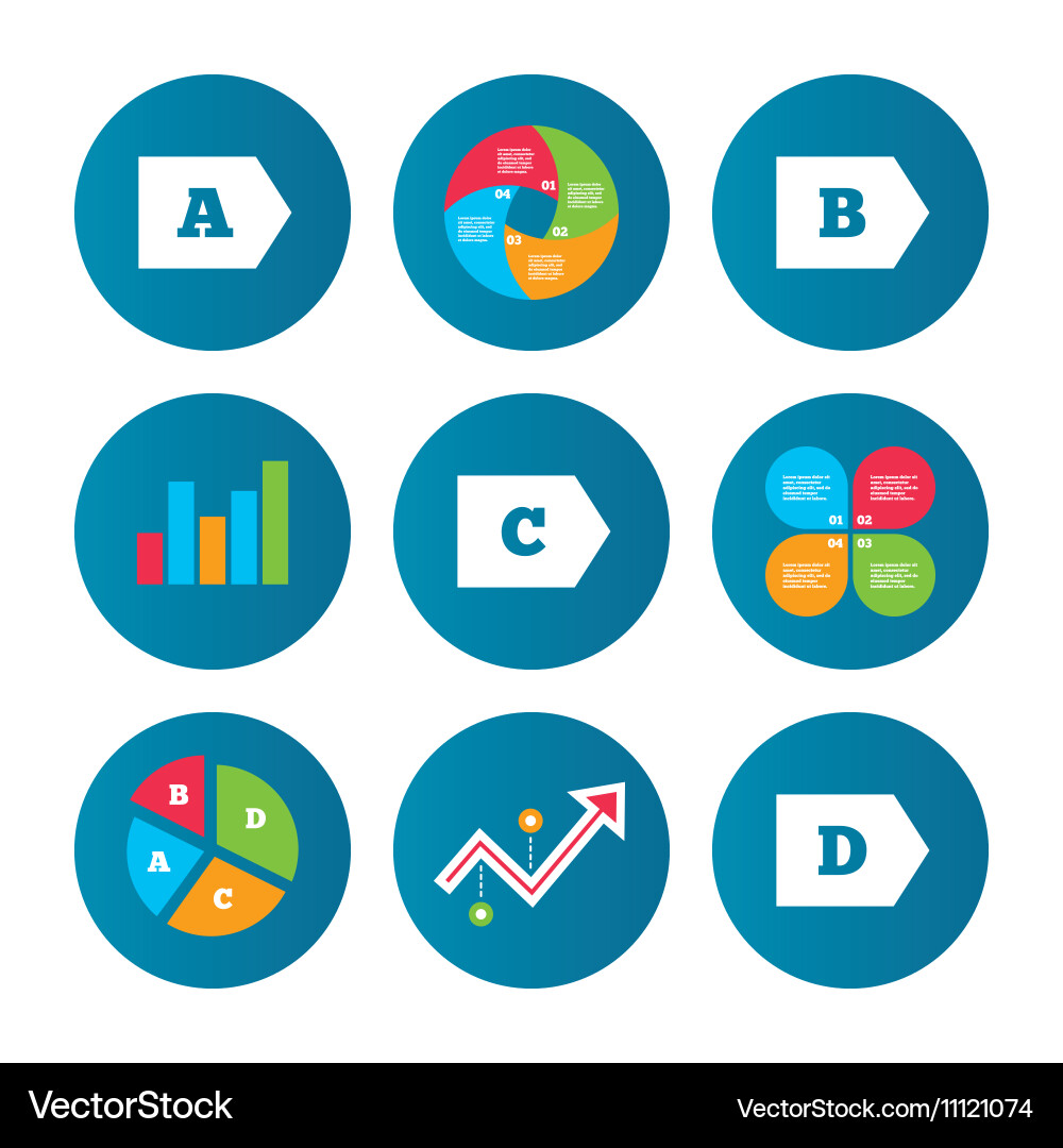 Energy efficiency class icons Royalty Free Vector Image