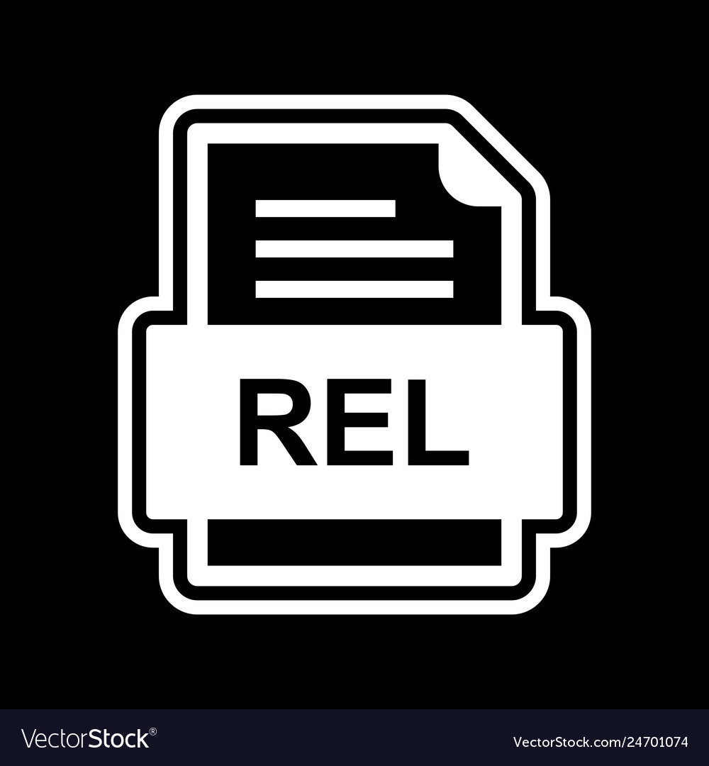 Rel file document icon Royalty Free Vector Image