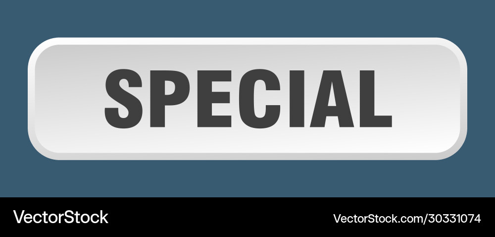 Special button square 3d push Royalty Free Vector Image