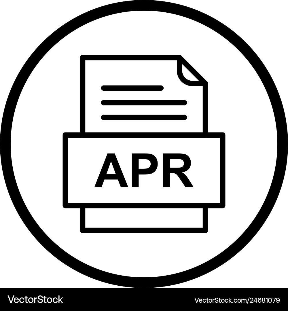 Apr file document icon Royalty Free Vector Image