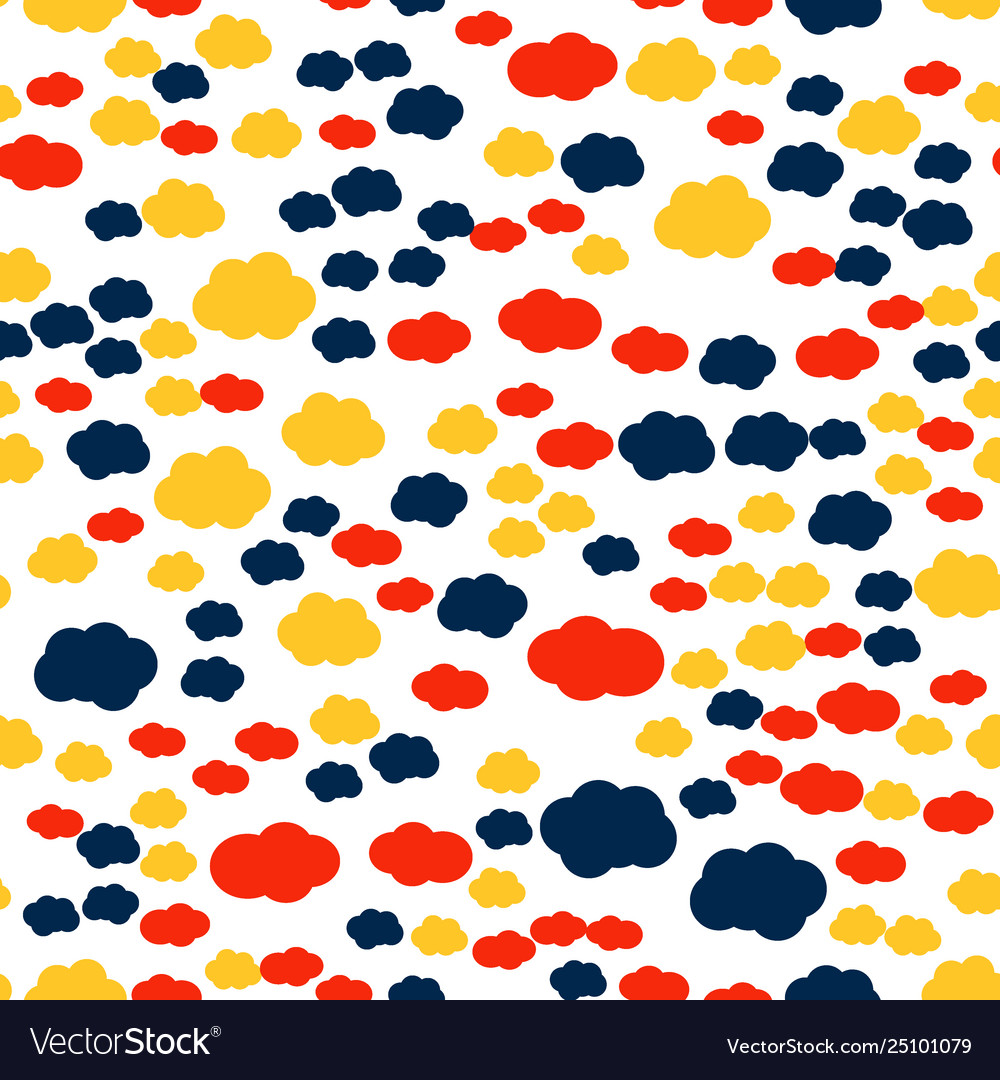 Cloudy sky seamless pattern texture Royalty Free Vector