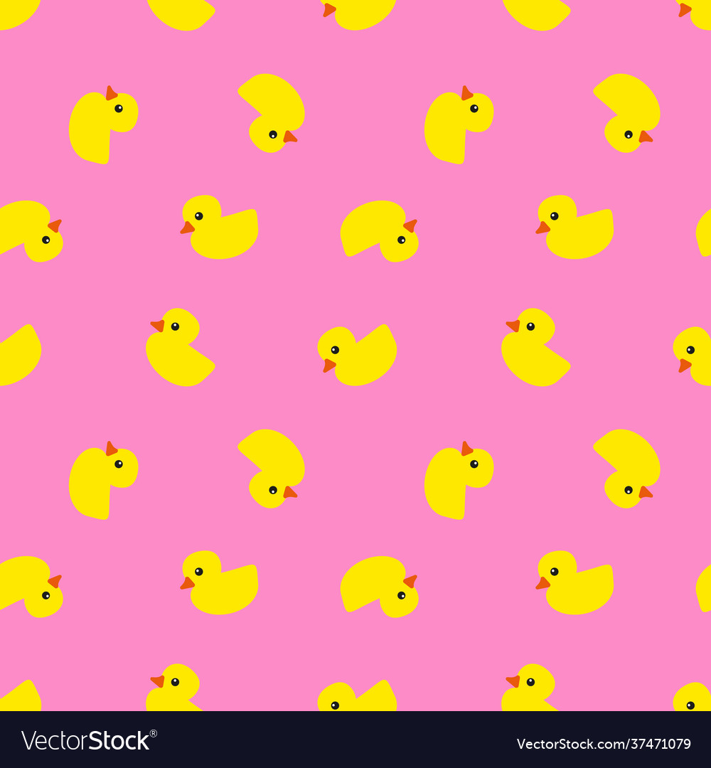Ducks pattern on pink background Royalty Free Vector Image