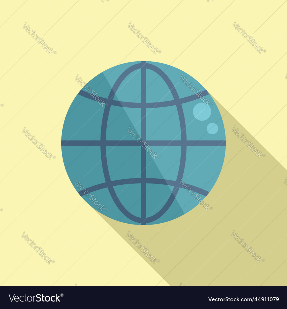 Globe icon flat computer window Royalty Free Vector Image