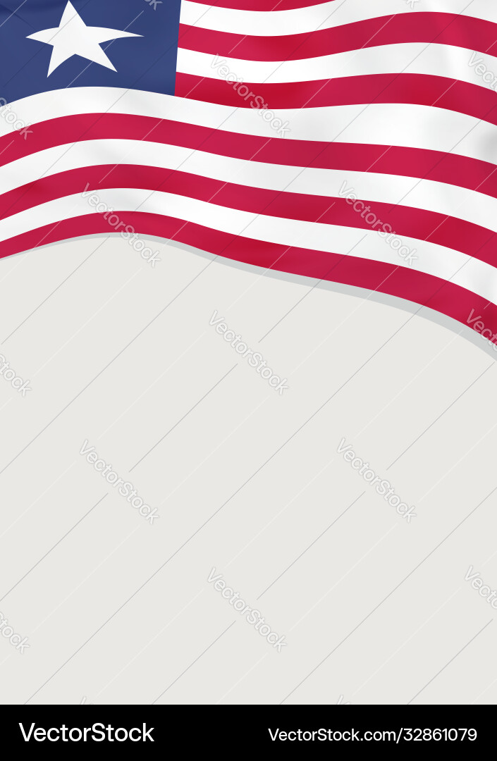 Leaflet design with flag liberia template Vector Image