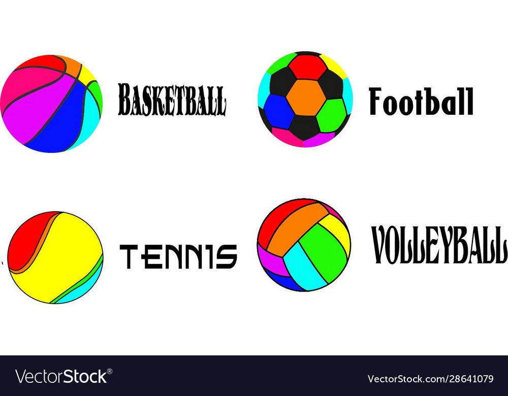 Set colored balls Royalty Free Vector Image - VectorStock
